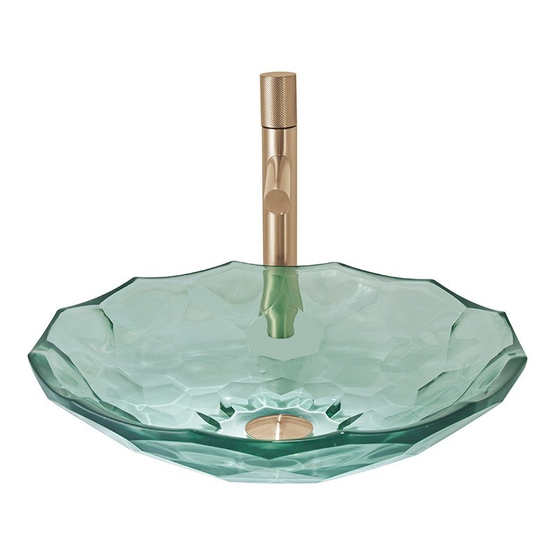 Modern Ball Shaped Glass Wash Basin Light Green Color Vessel Sinks Pop ...